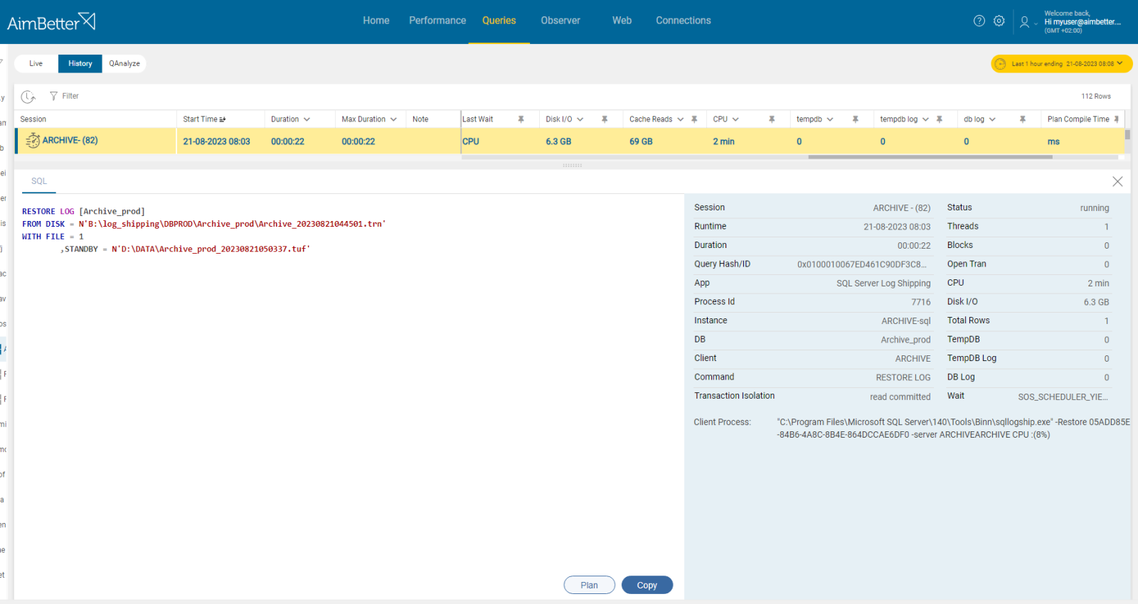 SQL: DATABASE STATUS – AimBetter SQL: DATABASE STATUS – AimBetter